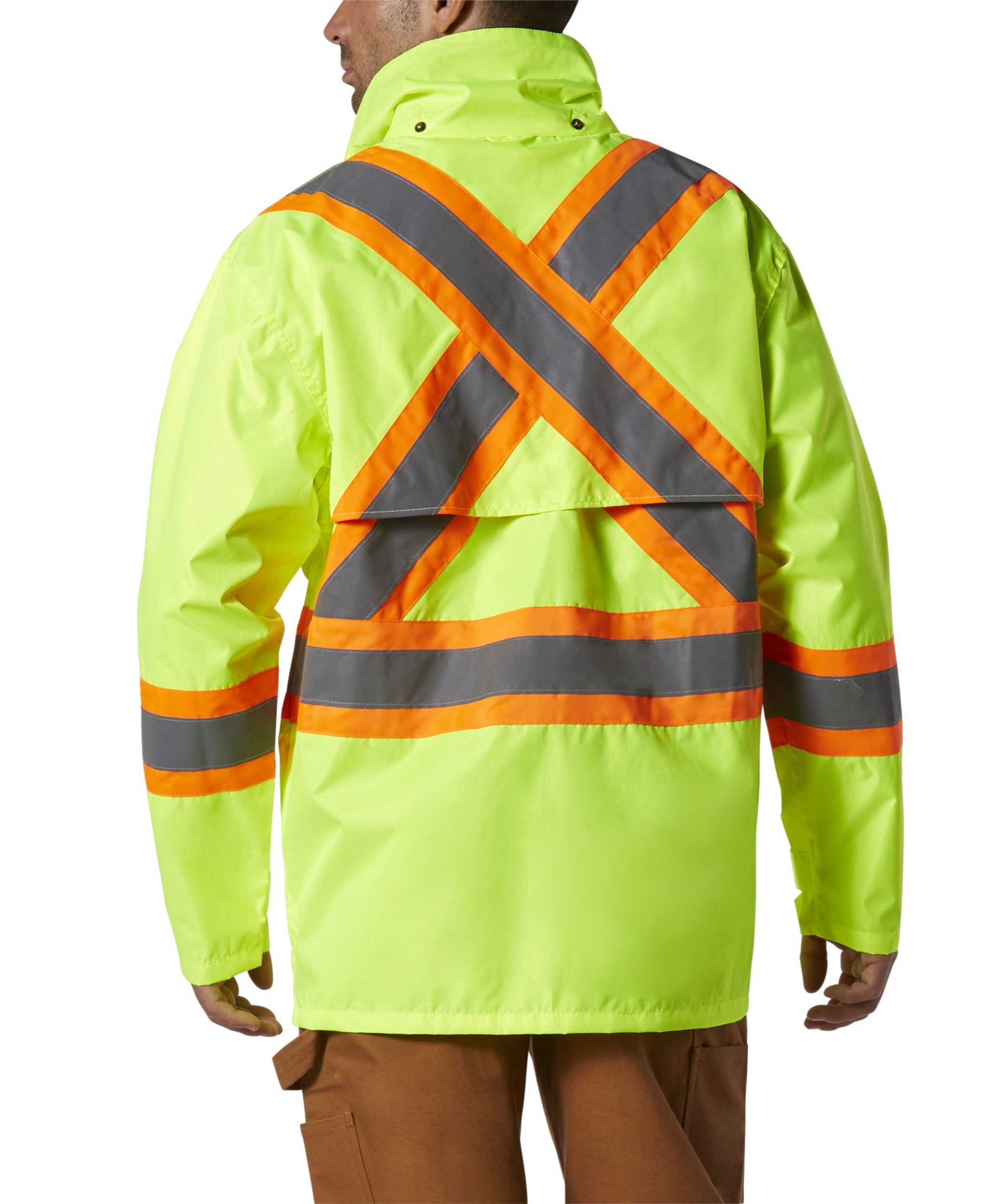 Open Road Men's Hi-Vis 150D Unlined Waterproof and Windproof Safety ...