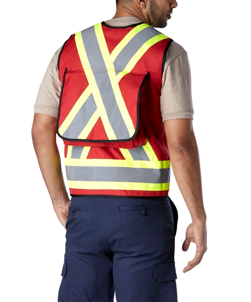 Viking Men's All-Trades Red Surveyor Safety Vest | Marks