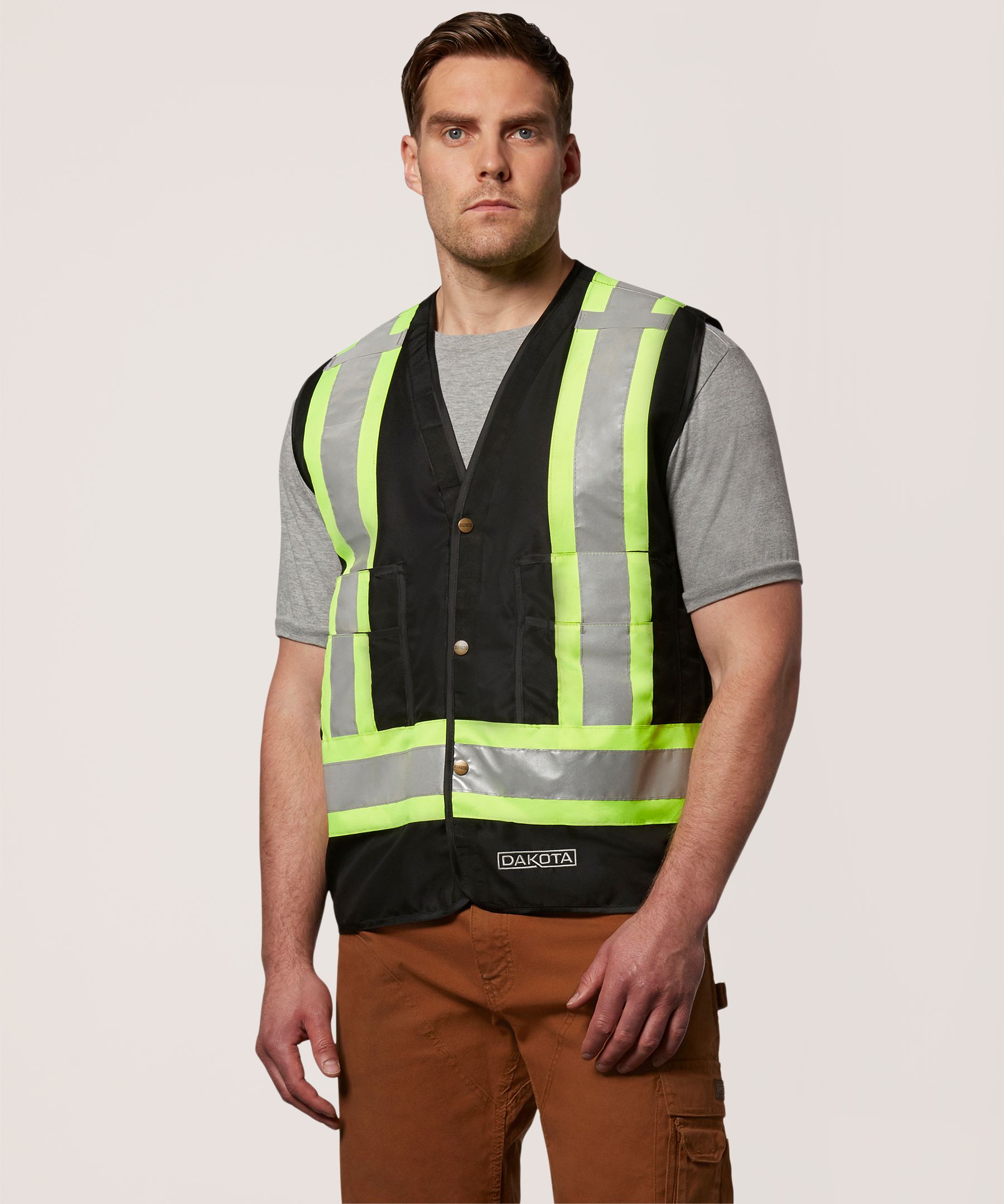 Dakota WorkPro Series Men's Class 1 Hi Vis Reinforced Work Vest | Mark's