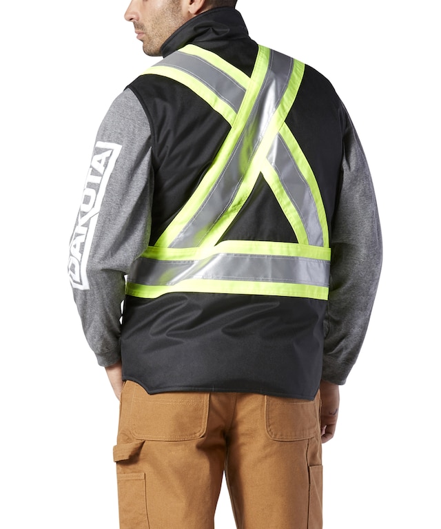 Dakota Workpro Series Men's Class 1 Hi Vis 300D T-Max Lined Vest | Marks