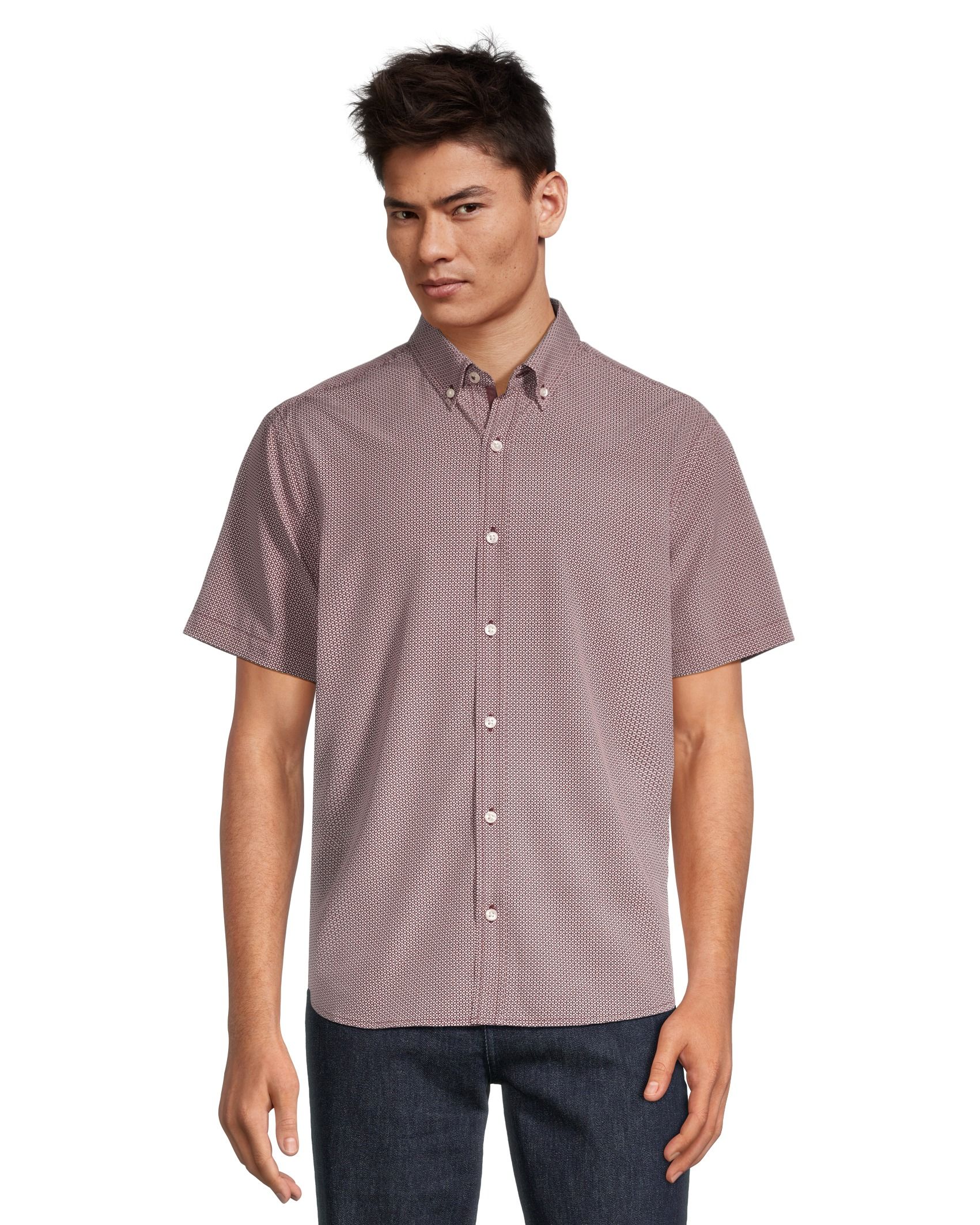 Denver Hayes Men's 4 Way Stretch Woven Shirt | Mark's